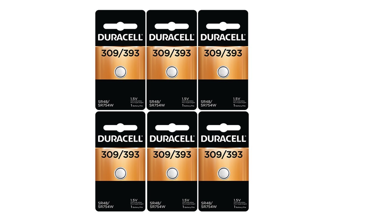 Duracell Silver Oxide Coin/Button Cell Batteries | 6 Pack 309/393 | 1 ...