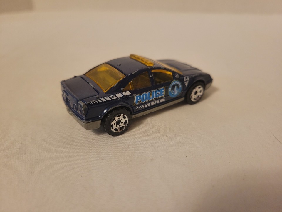 Vintage 2001 Matchbox Police Car Trunk Opens Rare Original Dark Blue ...