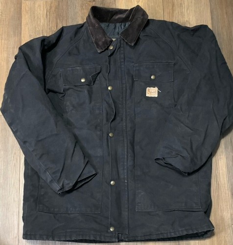 VTG Walls Blizzard Pruf Insulated Canvas Work Jacket Mens L Tall Black ...