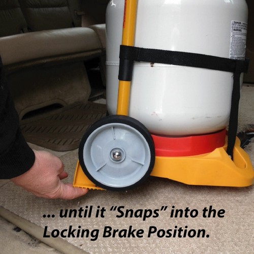 Propane Easy Cart Tank Carrier for BBQ grill w- 20 lb Scale Fuel Gauge ...