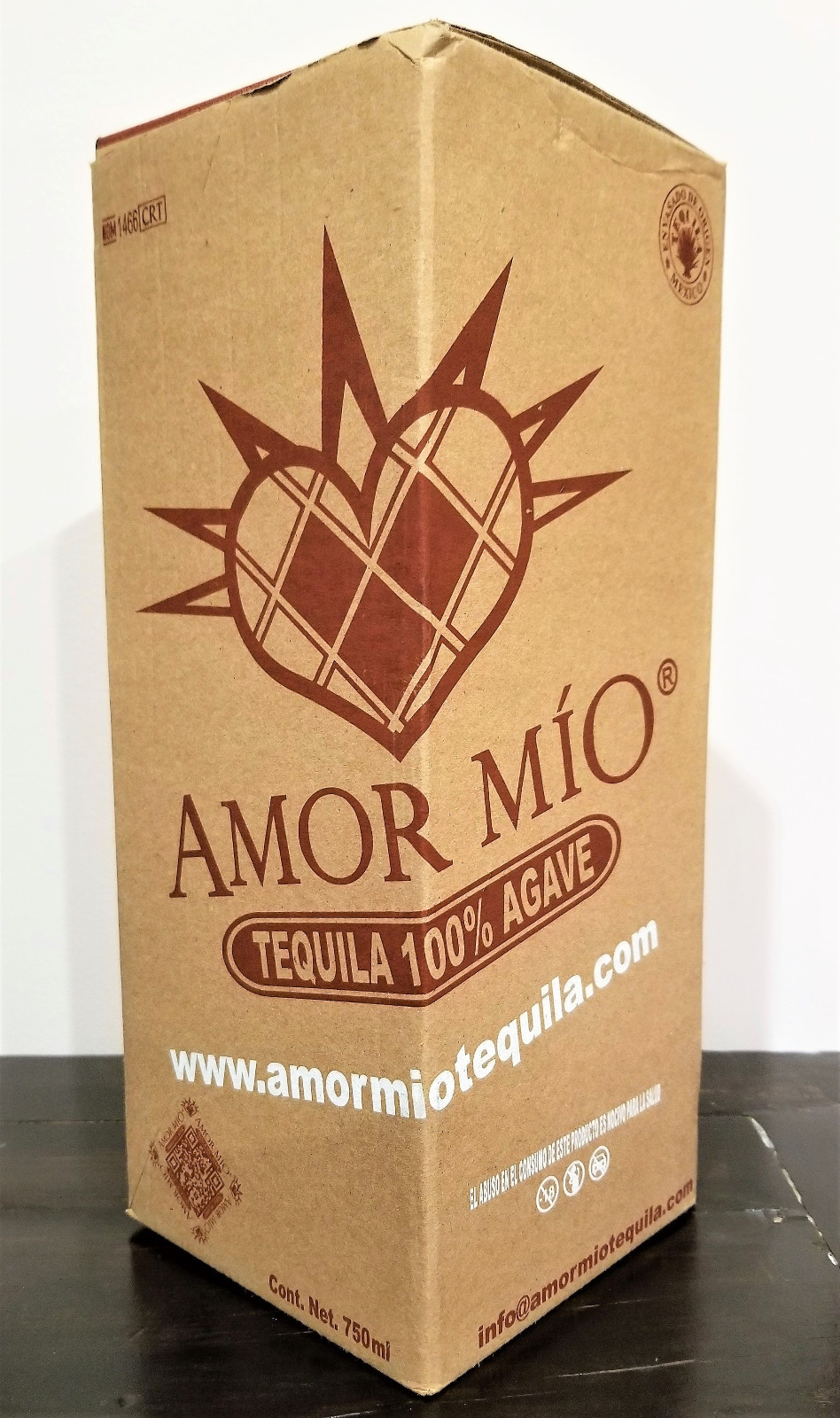 Tequila Amor Mío Añejo, 100% Agave, Handcrafted bottle, 750mL, 38%Alc ...