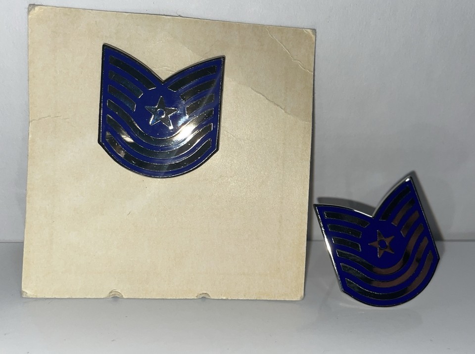 USAF Air Force Rank E7 Master Sargent N S Meyer Insignia Lapel & Hat ...