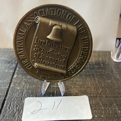 3 inch bronze Medallion/medal Life Insurance Underwriting | eBay