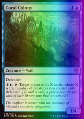 MTG Magic the Gathering Coral Colony (45/552) Dominaria United LP FOIL ...