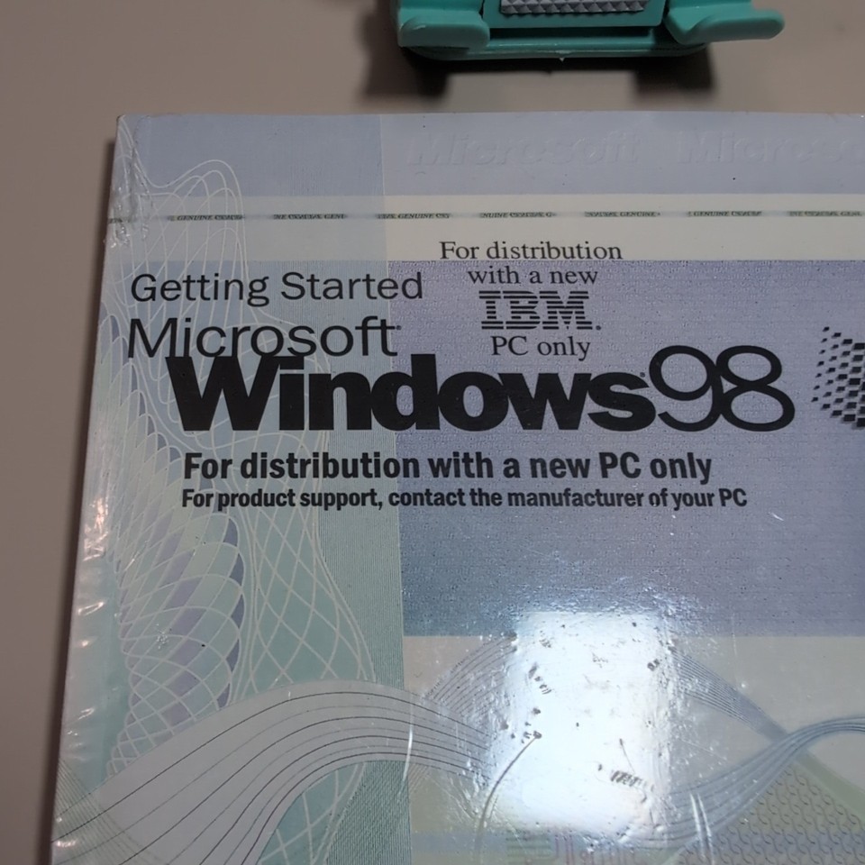 Getting started Microsoft windows 98 second edition" New Never Opened ...