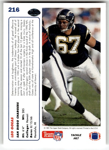 1991 Upper Deck #216 Leo Goeas | eBay