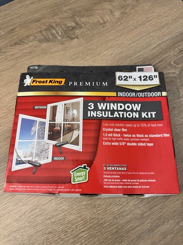 Frost King V83/3M 62" x 126" 3 Window Film Insulation Shrink Kit Indoor ...