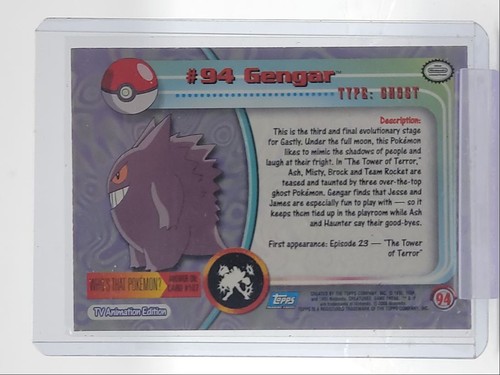 GENGAR 2000 TOPPS POKEMON TV ANIMATION HOLOFOIL Q2371 | eBay