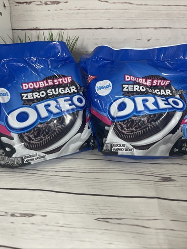 2pk- New ! Nabisco Oreo Double Stuffed ZERO SUGAR Sandwich Cookies • 10 ...