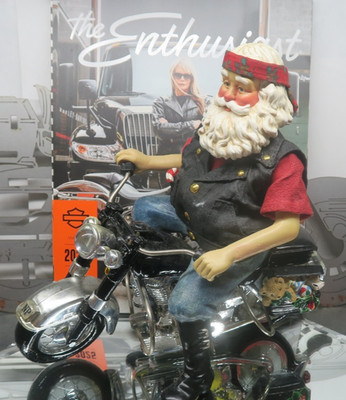 9" TALL HARLEY DAVIDSON SANTA FIGURE FOR CHRISTMAS! W/HD FATBOY BIKE ...