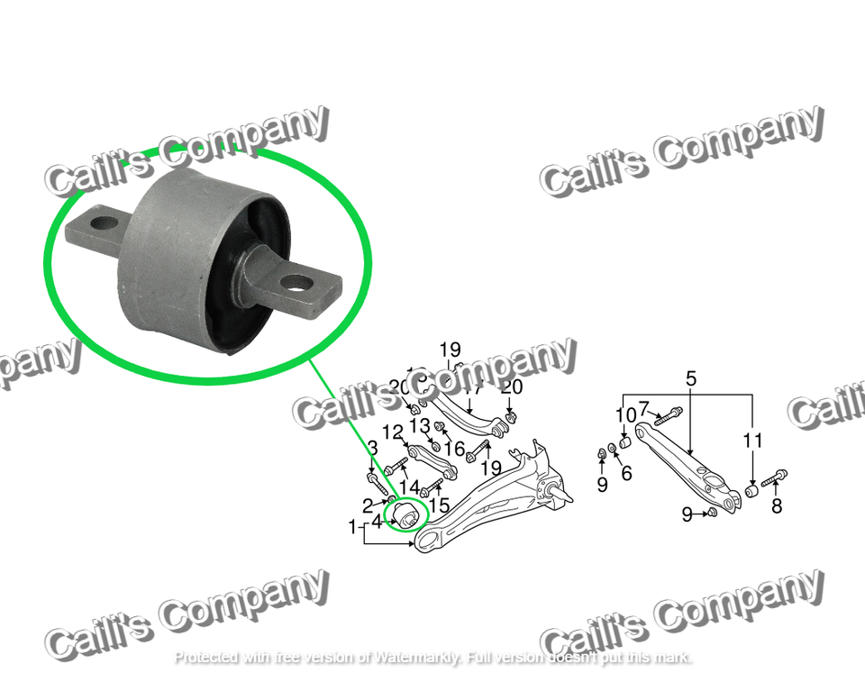 4120A125 for 2pcs 2011 Mitsubishi Outlander Sport Rear Trailing Arm ...