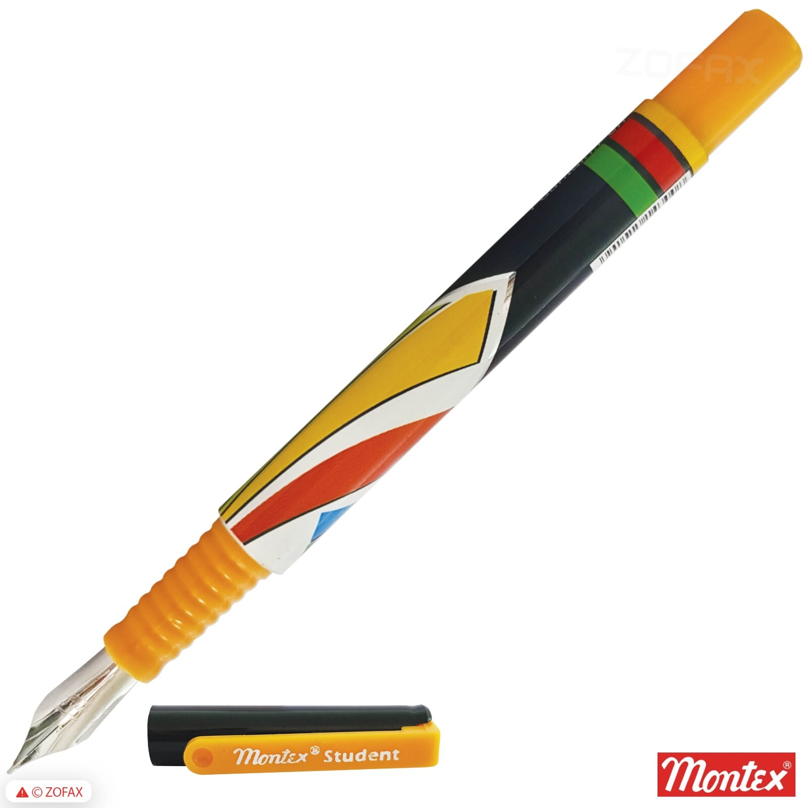 MONTEX Student BLUE Fountain Pen Medium Tip Silk Smooth Fine Writing ...