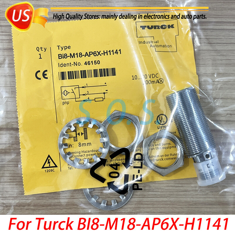 Proximity Sensor For TURCK BI8-M18-AP6X-H1141 10-30VDC 200mA 8mm New In ...
