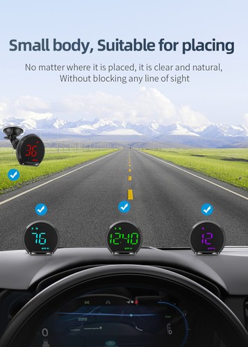 Digital HUD Gauge Car GPS Speedometer HD Head Up Display Speed ...