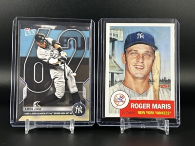 2022 Topps NOW Aaron Judge 62 HR #1012 & Living Set Roger Maris #559 ...