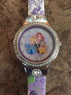 DISNEY 3 PRINCESS CRYSTAL FACE WATCH - Belle, Ariel & Cinderella ...
