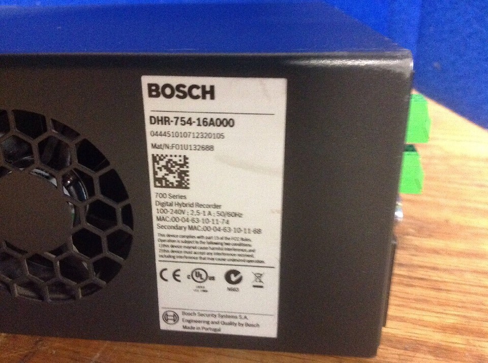 Bosch Divar 700 Series Digital Hybrid Recorder DHR-754-16A000 | eBay