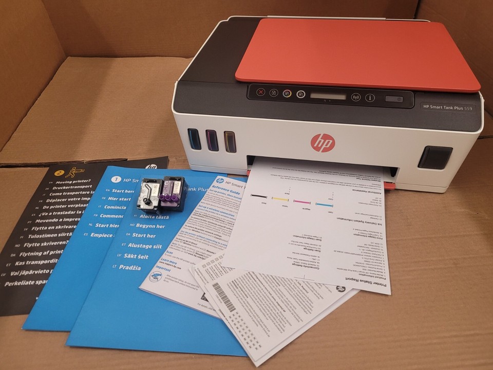 HP Smart Tank Plus 559 All in One Wireless Inkjet Printer with FULL INK ...