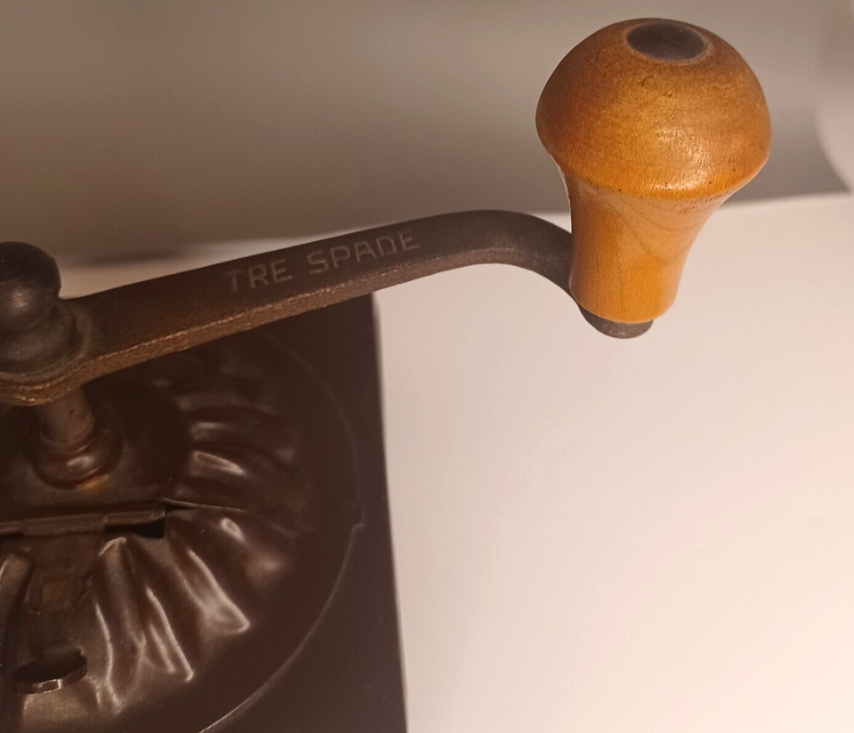 1930's Italian Tre Spade Metal Coffee Grinder FB Fratelli Bertoldo Mill ...