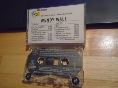 RARE OOP PROMO Wendy Wall CASSETTE TAPE folk 1989 Postcard To the Stars ...