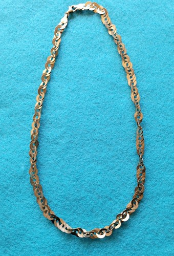 Vintage LIRM Italy 925 Sterling Silver Flat Disc Flashy Necklace Choker ...