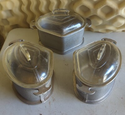 guardian service cookware set of 3 triangle aluminum pots with glass ...