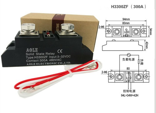 Industrial Grade Single Phase Solid State Relay H3300ZF DC-AC 300A | eBay