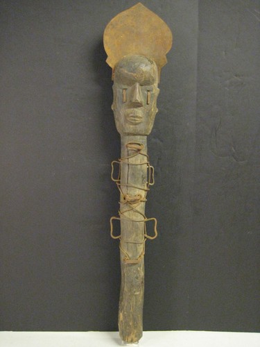 Ofo ritual staff, wood and iron statue, African, Nigeria, Igbo culture ...