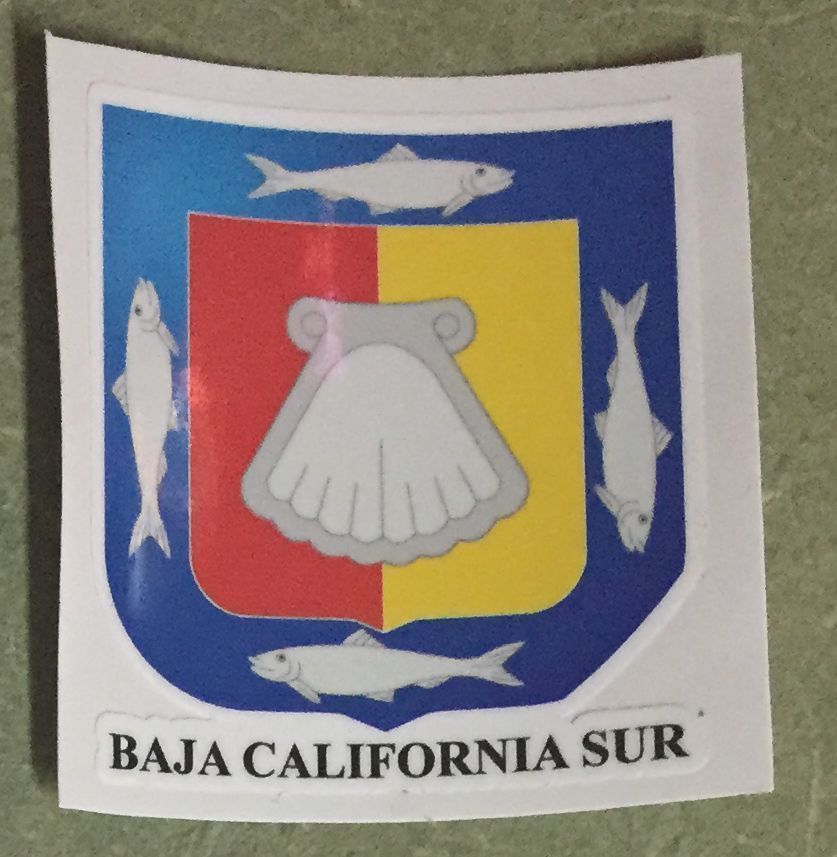 (2) Baja California Sur Mexico. Coat Of Arms Stickers Full Color ...