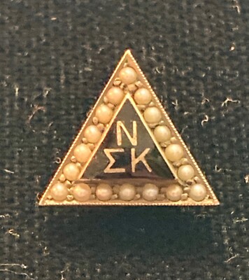 Sigma Kappa Triangle Pin 10K gold with Seed Pearls. | eBay