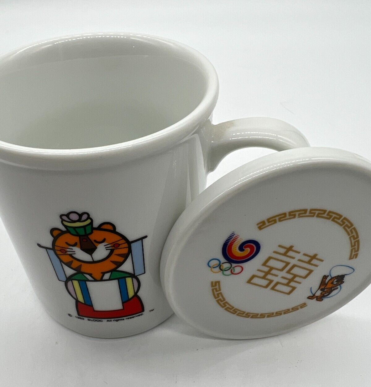 Vtg 1988 Hodori Tiger Mascot Seoul Korea Summer Olympics Tea Coffee Mug ...