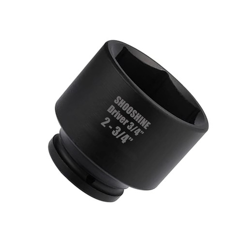 3/4" Drive 2-3/4" (70mm) Impact Socket, Heat Treated Set With 6-Point ...