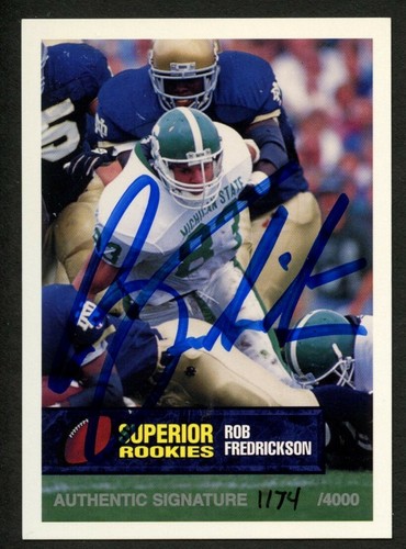 Rob Fredrickson #66 MICHIGAN STATE signed autograph 1994 Superior ...