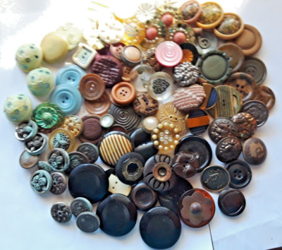 Vintage retro 40's-60's lot of unique funky decorative buttons | eBay
