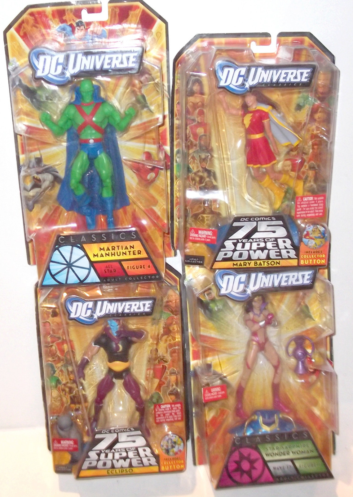LOT of 4 DC Universe Classics 6" Figure Martian Eclipso Wonder Woman ...