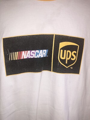 Vintage UPS NASCAR Graphic T Shirt Size XL Sport Tek Car Racing Dale ...