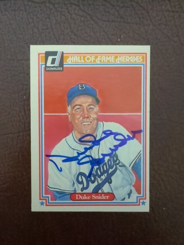 Duke Snider Signed Autographed 1983 Donruss Hall of Fame Card Baseball ...