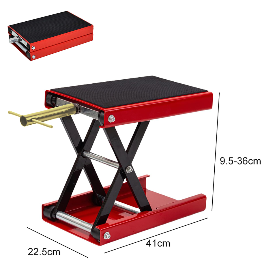 500kg Carrier Motorcycle Lift Scissor Jack Work Stand Motorbike Heavy ...