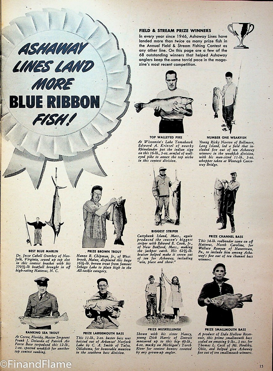 Scarce Vintage 1955 C Ashaway Line Sportsman Fishing Annual Magazine ...