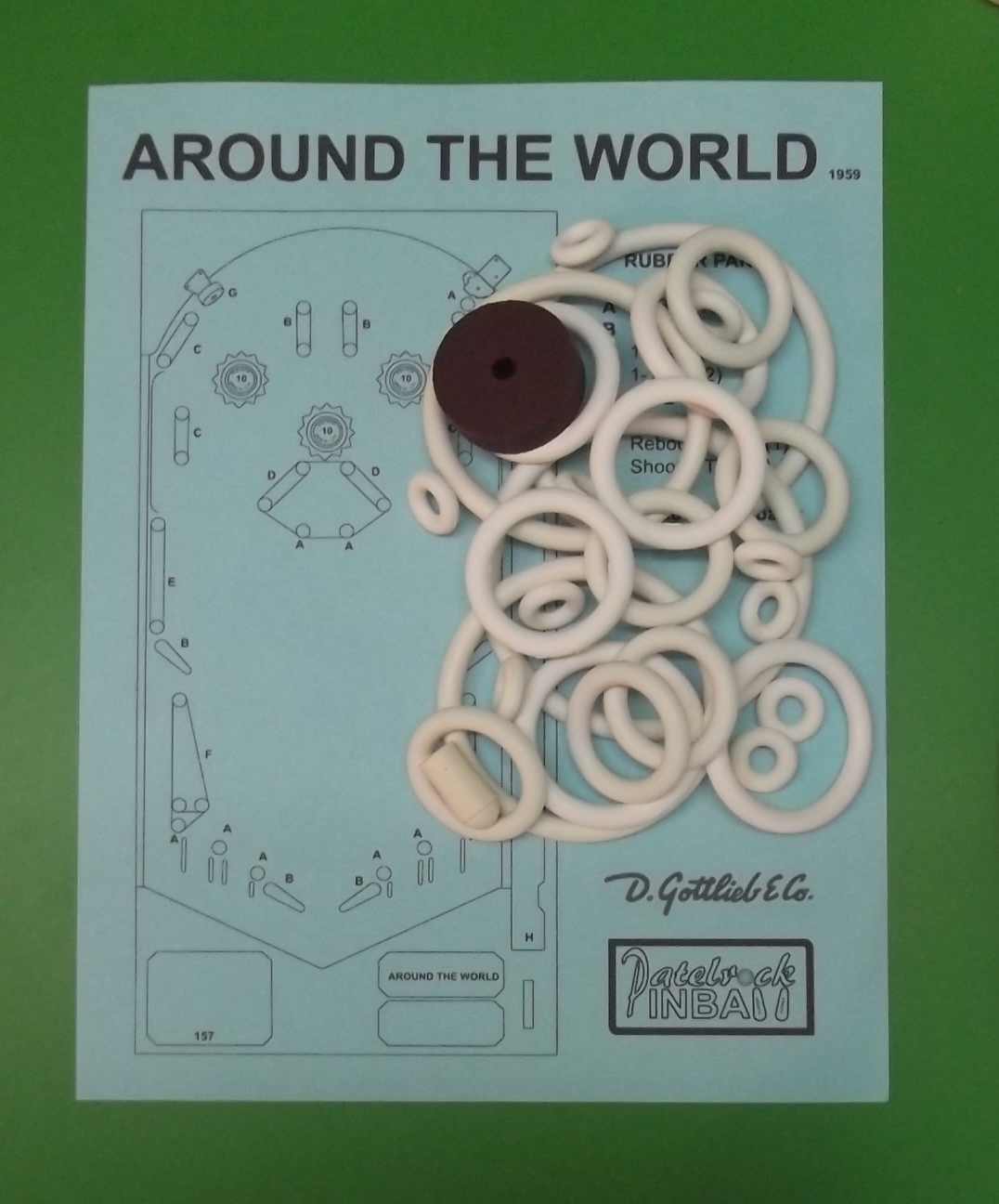 1959 Gottlieb Around The World Pinball Machine Rubber Ring Kit | eBay