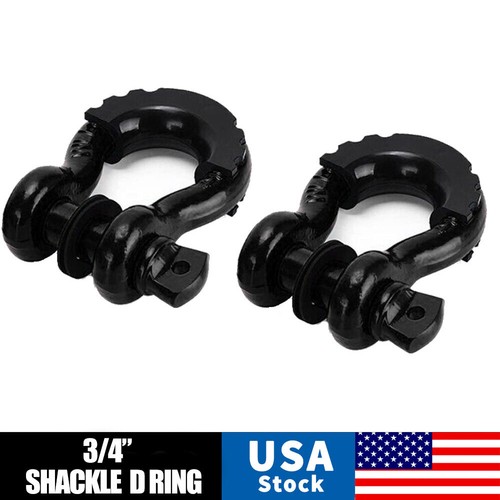 D Ring Shackle (2 Pack) 41,850lb Break Strength – 3/4” Shackle with 7/8 ...
