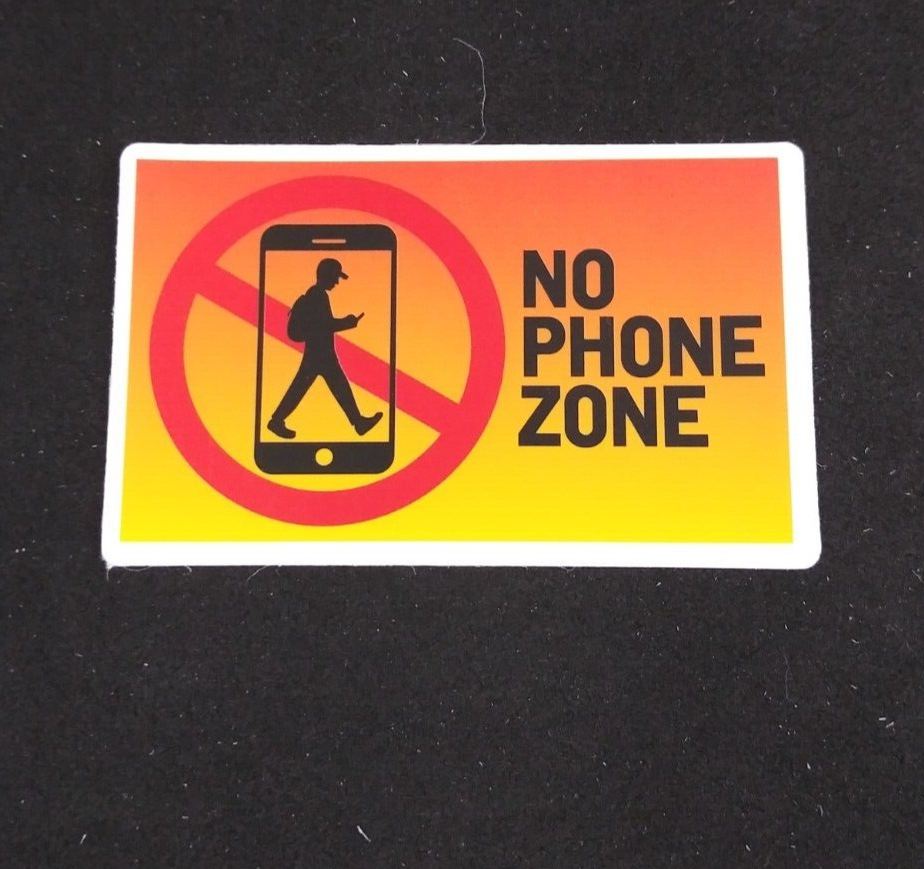 No Phone Zone Sign Sticker 1.5" x 2.5" | eBay