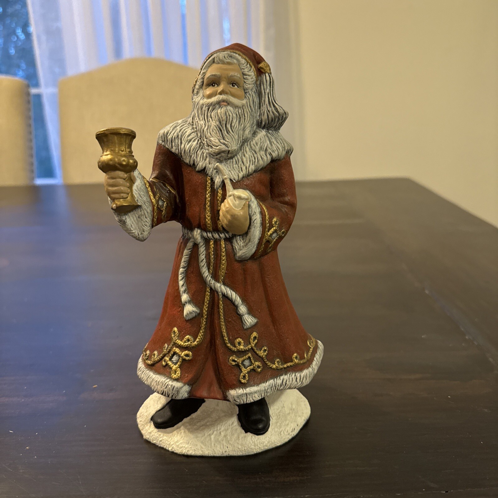 Vintage father Christmas figurine 9 1/2 x 4 ceramic | eBay