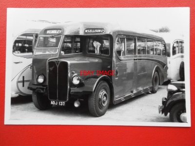 PHOTO AEC SINGLE DECK BUS REG NO ADJ 137 - W ELLISION LTD | eBay