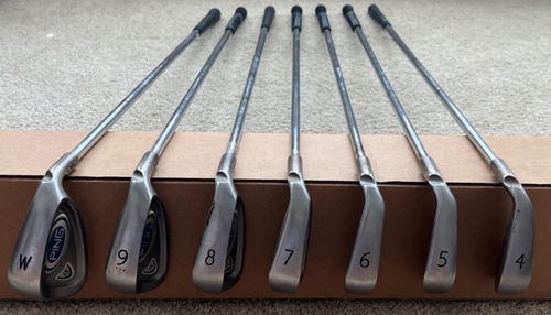 GREAT Set of Ping I5 Irons (PW-4) Regular Steel Right Hand - White Dot ...