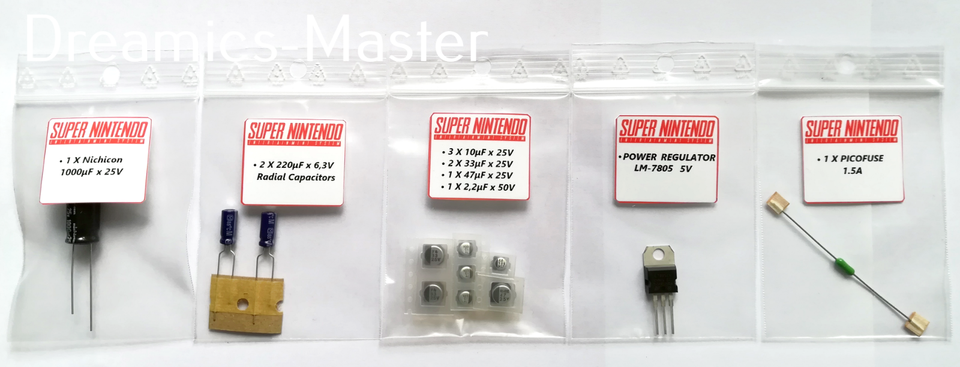 Super Nintendo Cap Kit / SMD Restoration Kit / SNS-CPU-GPM-01 and GPM ...