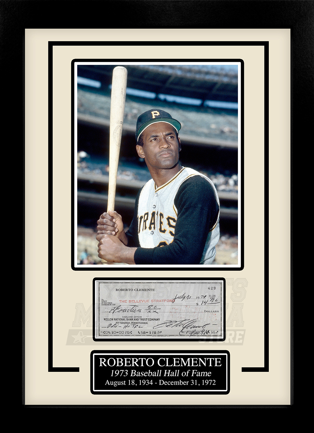 Roberto Clemente Facsimile Signed Autographed Personal Check Framed ...