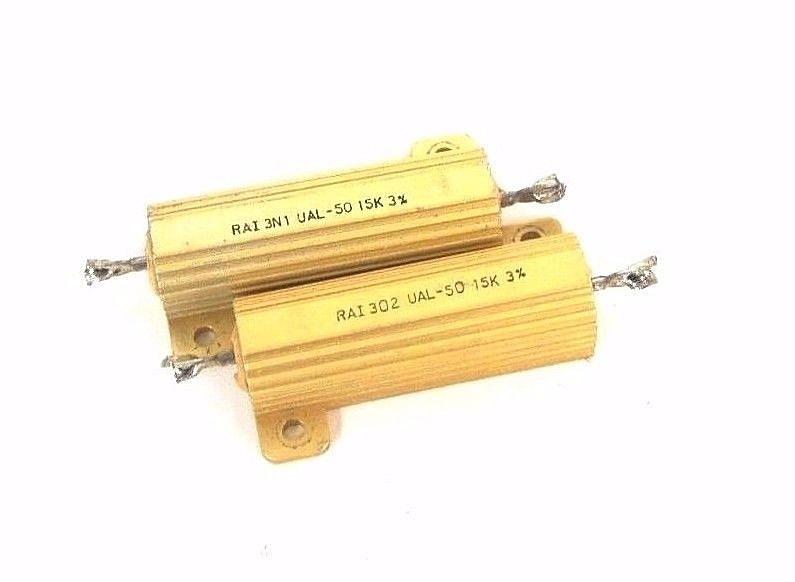 LOT OF 2 RIEDON RESISTORS (1) RAI-302-UAL-50 (1) RAI-3N1-UAL-50 15K 3% ...