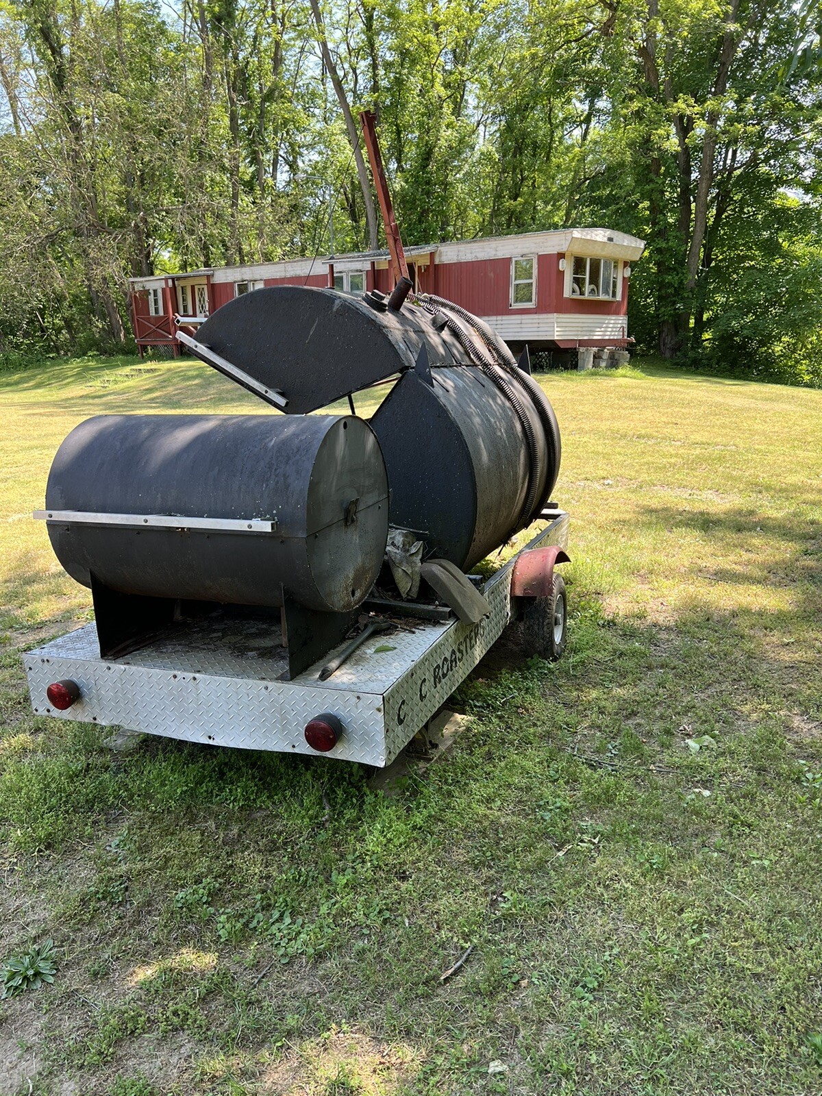 pig roaster rotisserie,Black W/115 volt elect.motor. | eBay