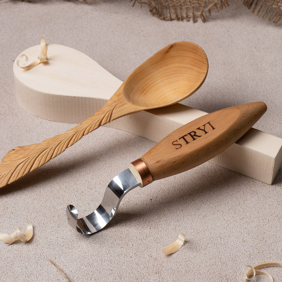 Double-sided spoon carving knife, Wood carving tools, Chisels STRYI, IN ...